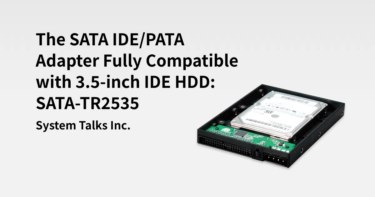The SATA IDE/PATA Adapter Fully Compatible with 3.5-inch IDE HDD: SATA ...